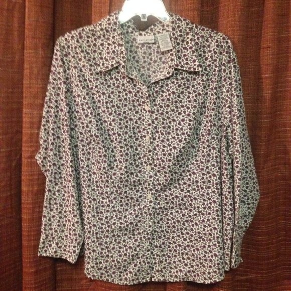 White Stag | Tops | Floral Print Button Up Blouse By White Stag Size 3x | Poshmark